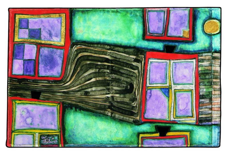 Hundertwasser - VIOLET WINDOWS