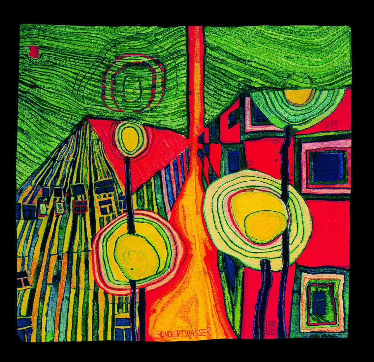 Hundertwasser - STREET DOWN FROM MOIST SKY