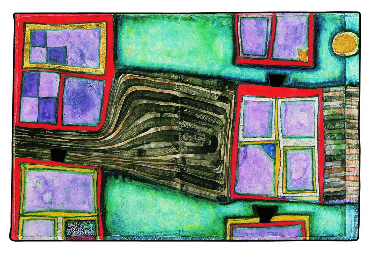 Hundertwasser - VIOLET WINDOWS